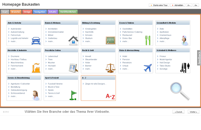Homepage-Baukasten bei der twosteps GmbH